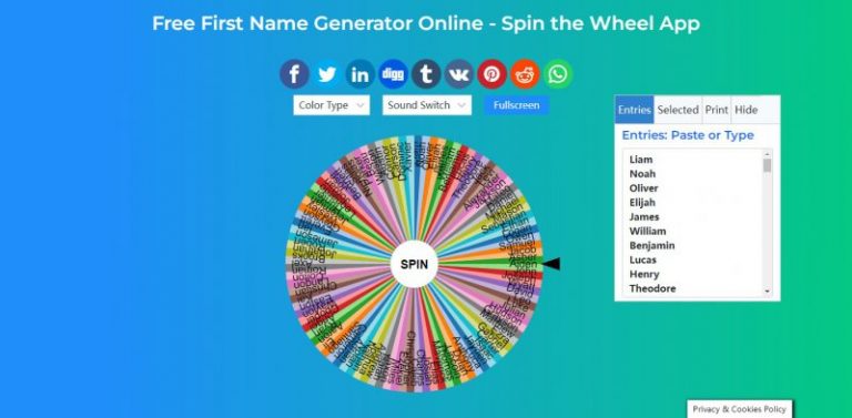 Last Name Generator - Wheel Spinner App