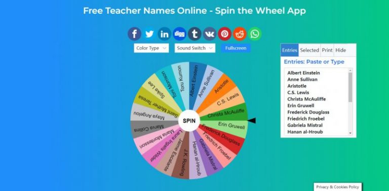 Last Name Generator - Wheel Spinner App